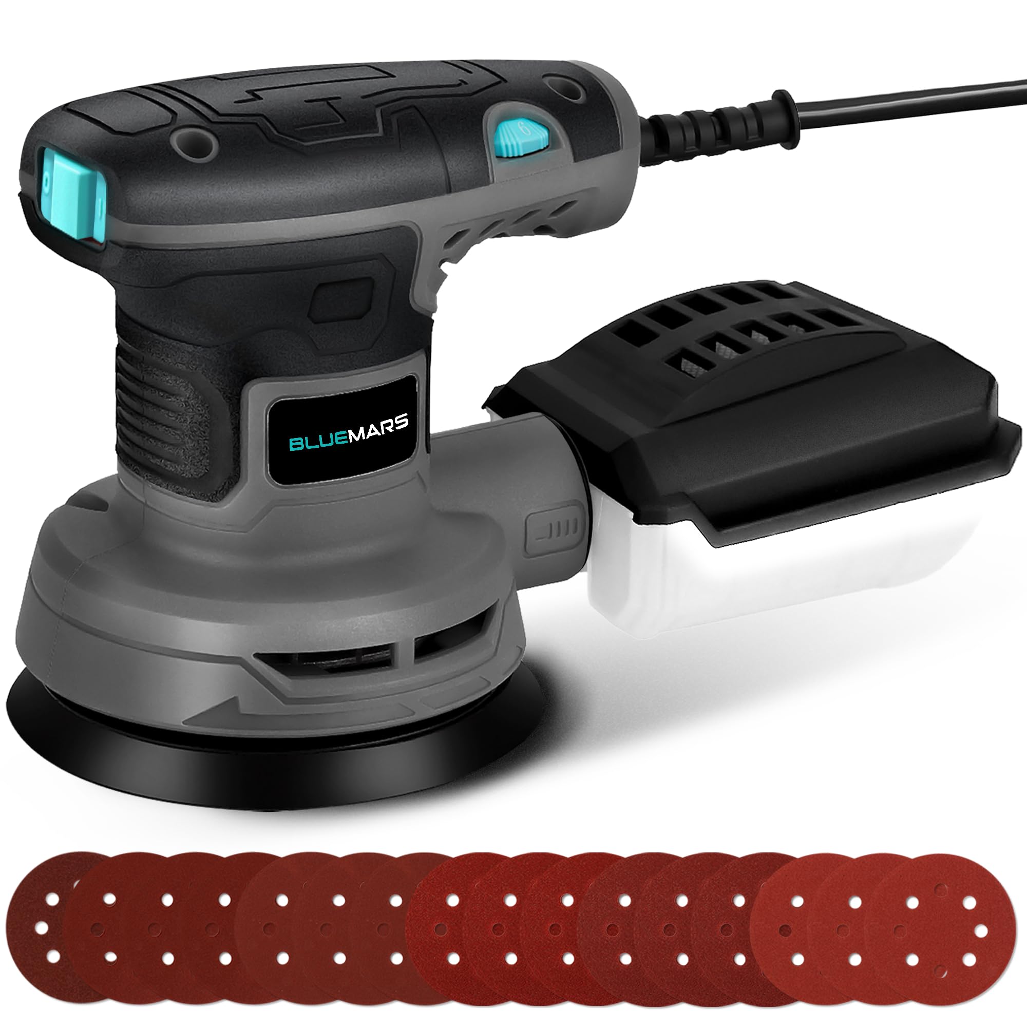 Bluemars Orbital Sander,350W Random Orbit Sander,6 Variable Speeds ...