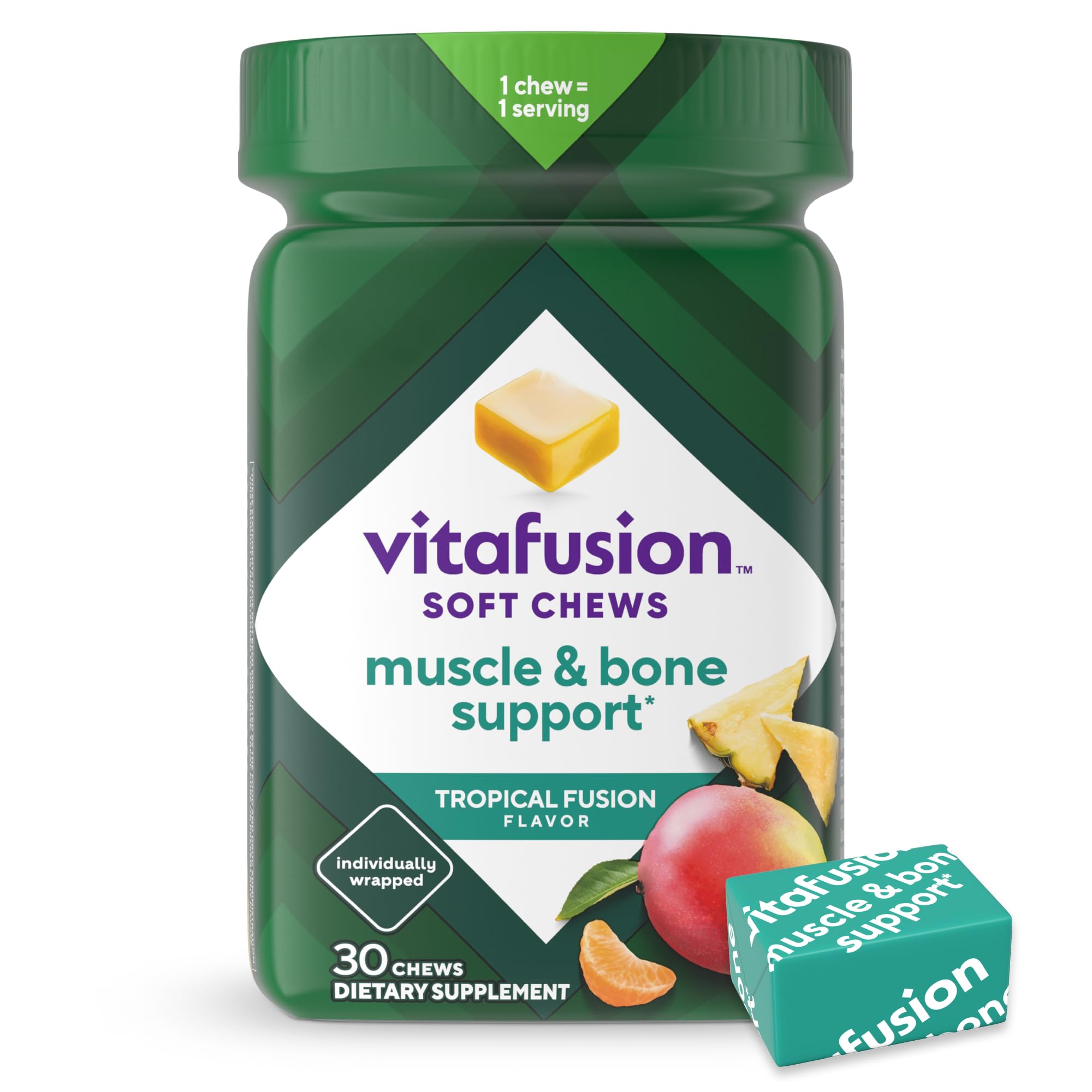 Amazon.com: Vitafusion Soft Chews Muscle & Bone Support (1), Adult ...