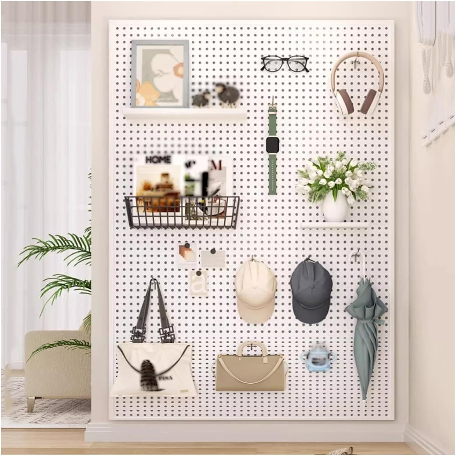 Amazon.com: XILYZMO Pegboard Wall Mount, Metal Pegboard Standard Tool ...