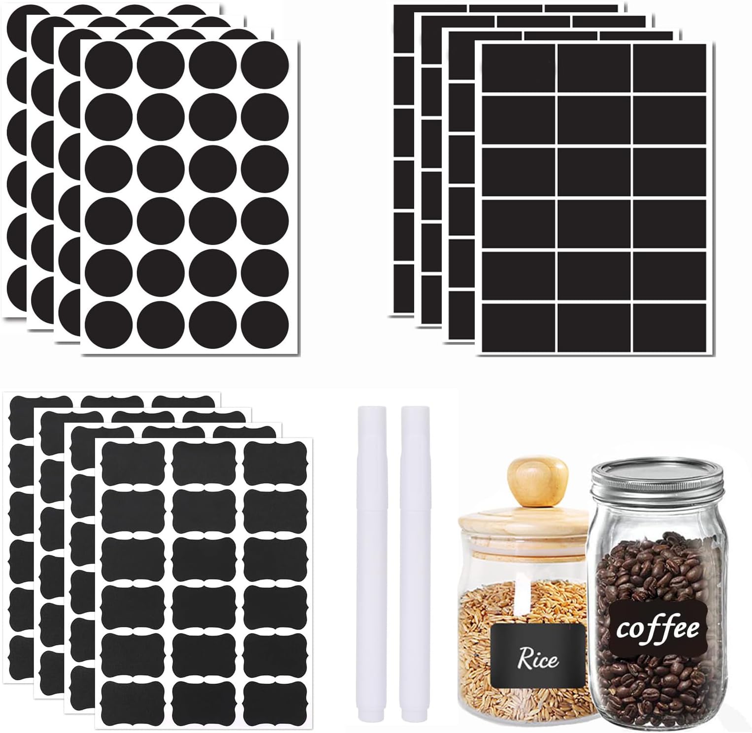 ZSRVAJ 240 Pcs Chalkboard Labels, Chalk Labels, Labels for Jars ...