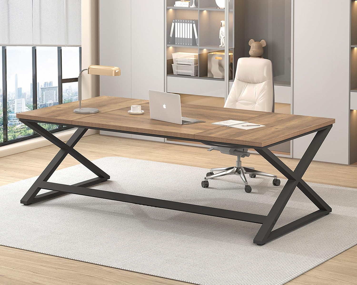 Amazon.com: IBF Large Computer Desk, 78.7” Extra Long Home Office Desk ...