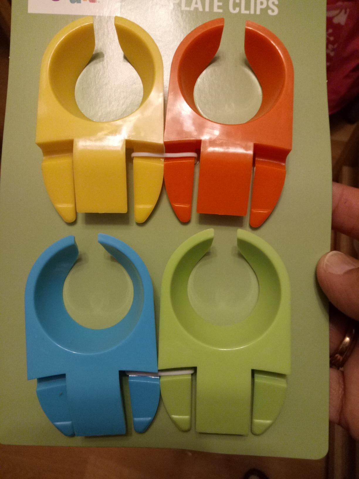 Wine Glass Plate Clips - Set of 48 Buffet Maid Clips, Stemware Plate ...