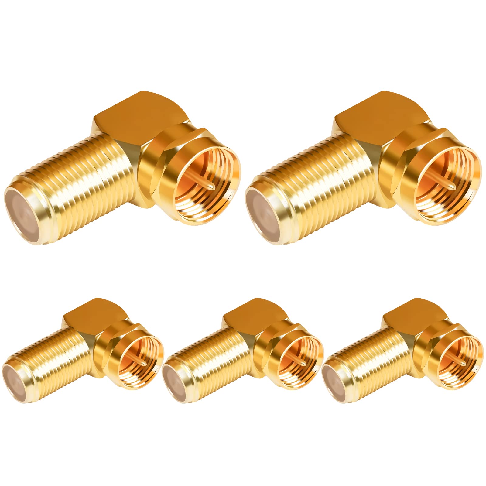 Snapklik.com : Goupchn 2 Pack F Type Right Angle Male To Female ...