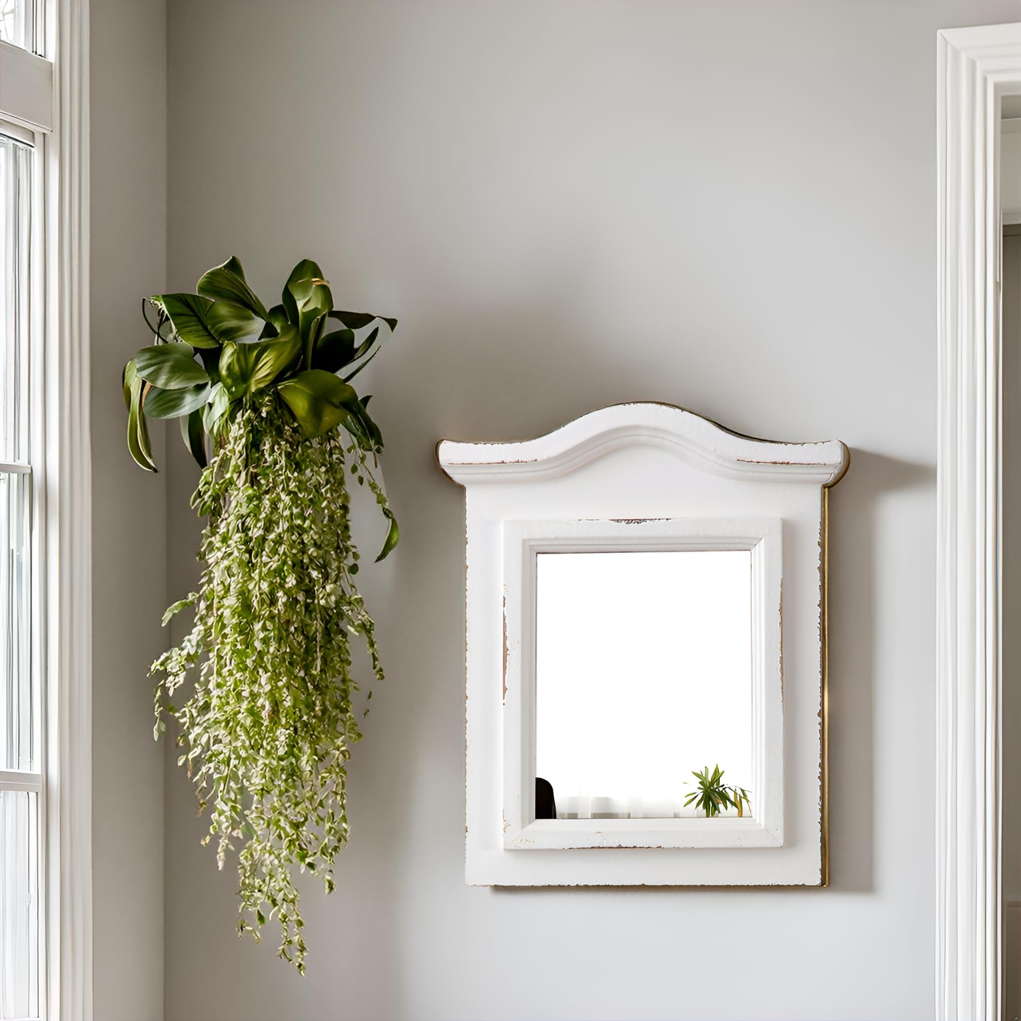 Amazon.com: Creative Co-Op Arched Raised Scallop Pattern Wood Wall ...