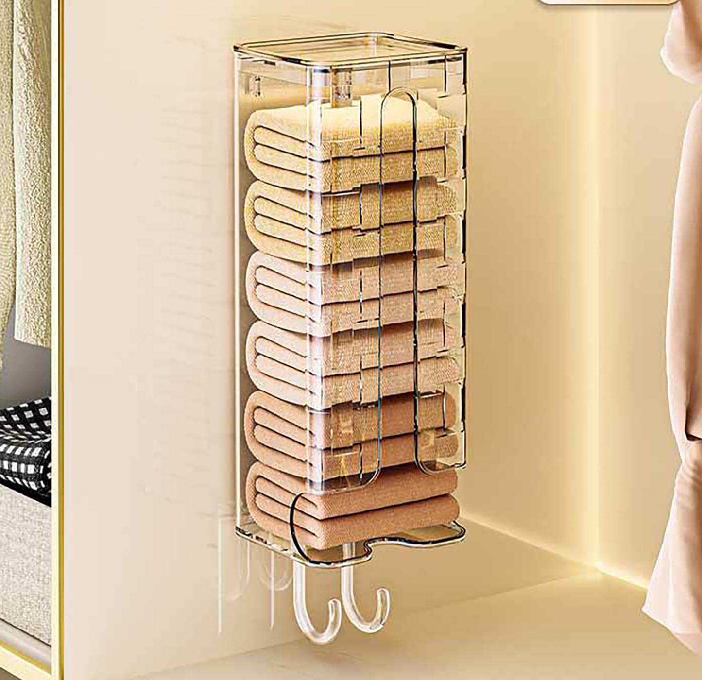 Buy MosQuick Vertical innerwear organiser for wardrobe towel holder in ...