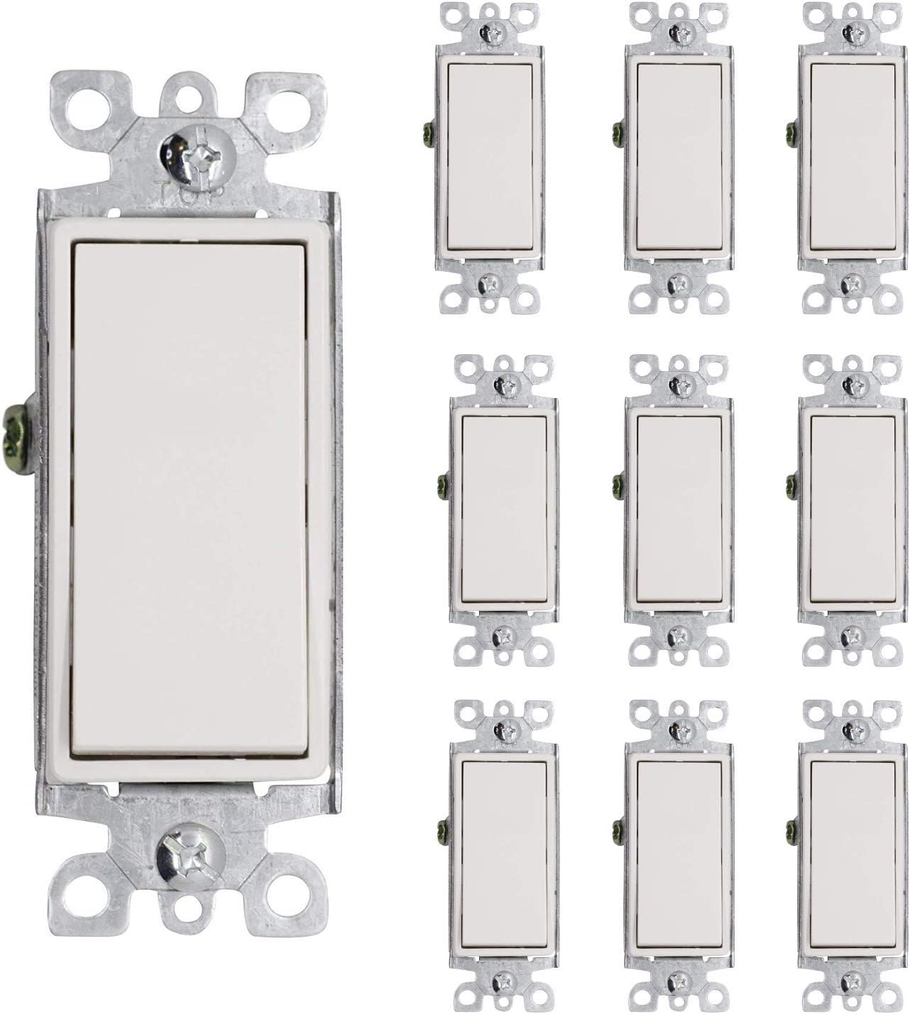Duralec 3 Way Decorative Light Switch 15Amp, 120/277 Volt, 3-Way 15A ...