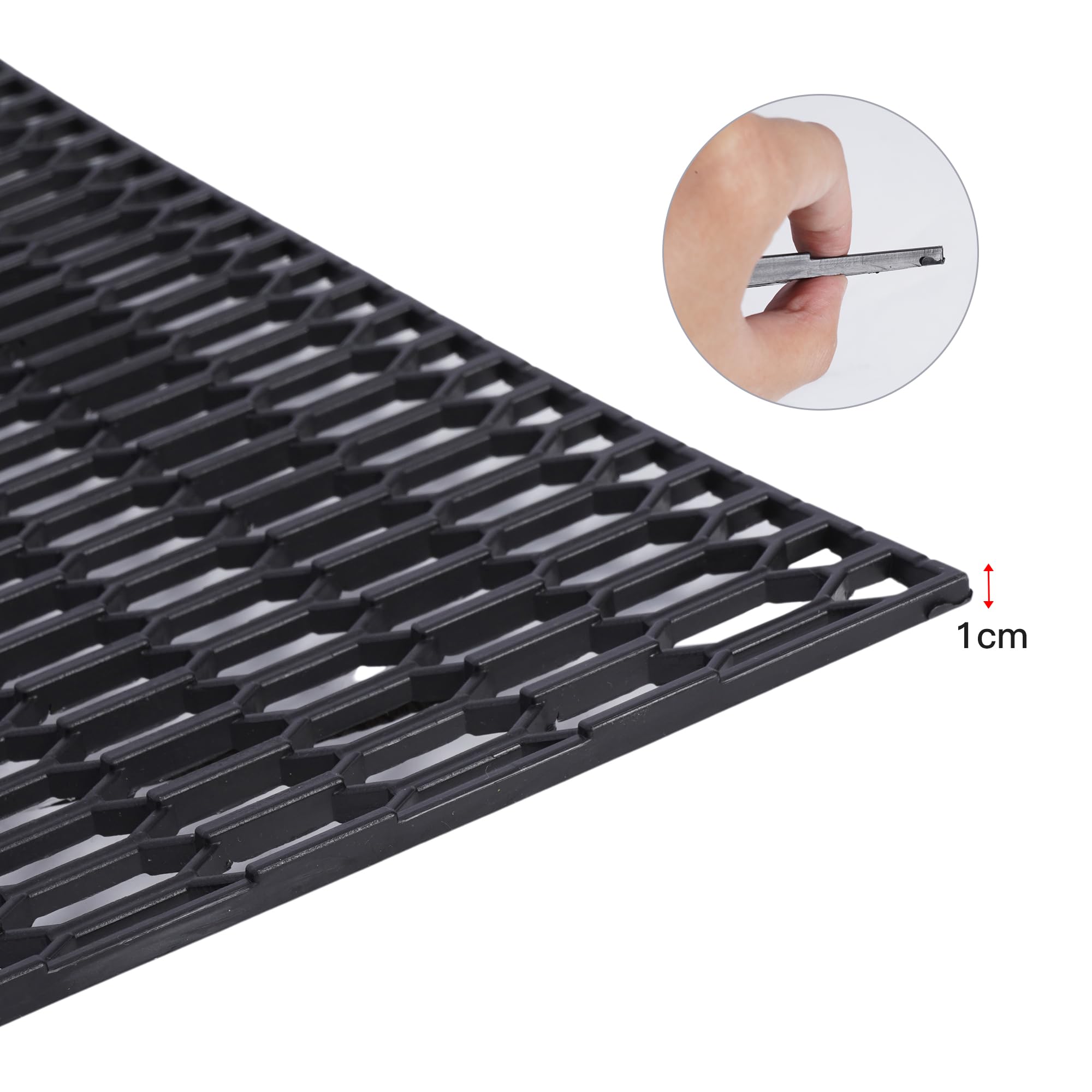 uyoyous Universal ABS Plastic Honeycomb Mesh 47"x16" 3D Black ABS ...