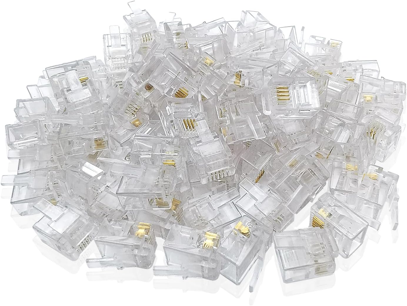 kenable RJ12 6P6C 6 Position 6 Conductor Modular Plugs Ends Crimps [10 ...