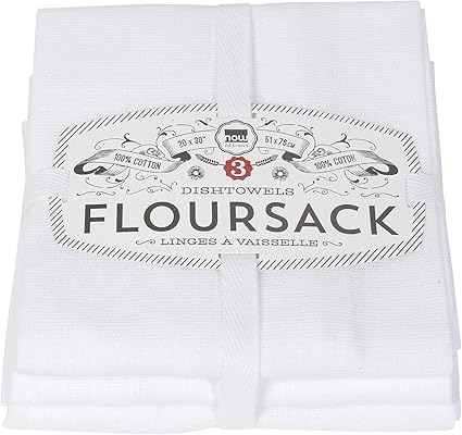 Amazon.com: Now Designs Classic Floursack Kitchen Towels, Set of Six ...