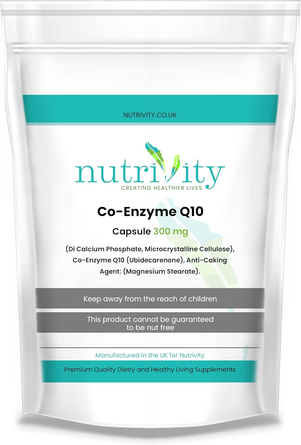 CoQ10 Supplement 300mg Vegan Caps Co Enzyme CQ10 High Strength ...