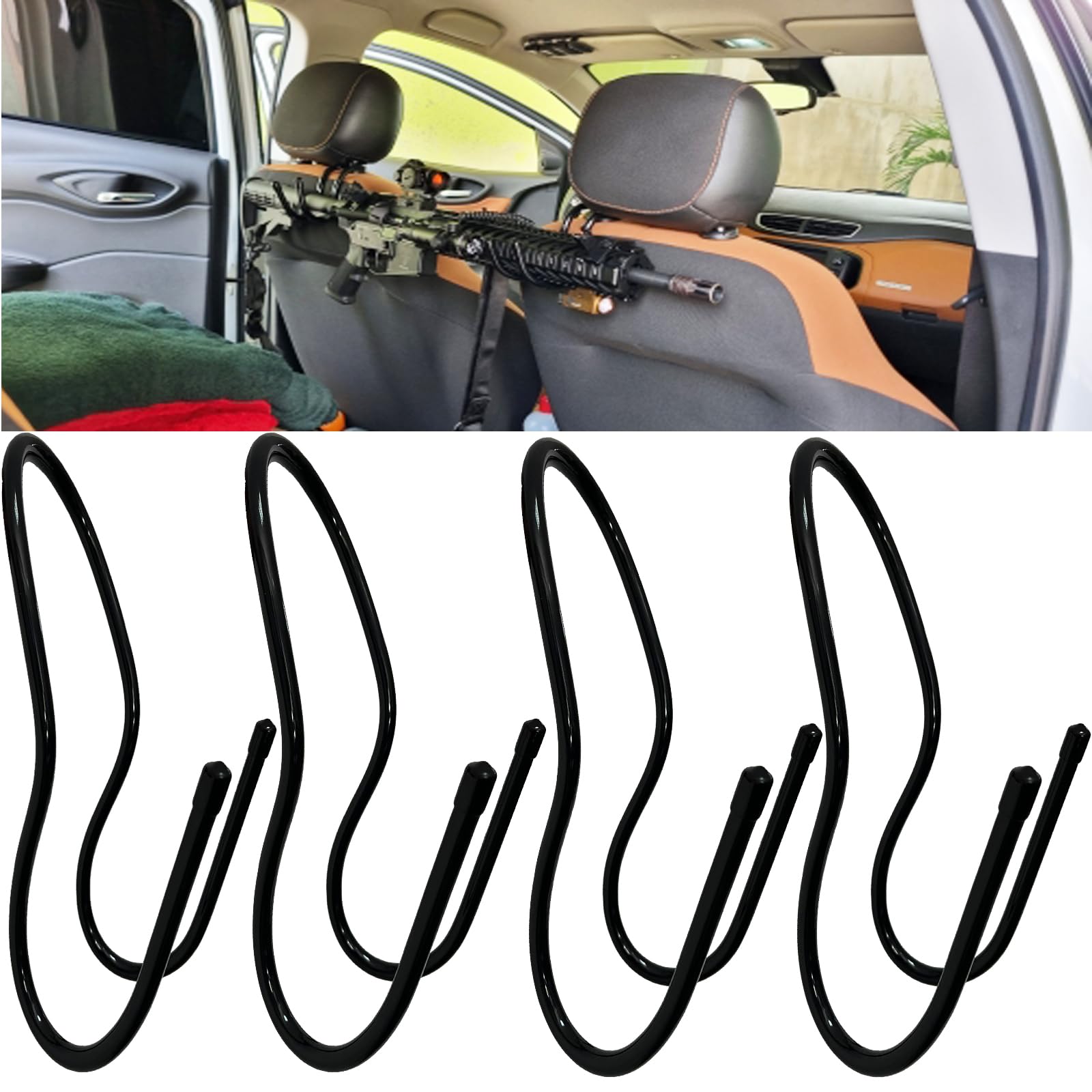 Snapklik.com : 4 Pack Large & Heavy Duty Truck Gun Rack, Adjustable ...