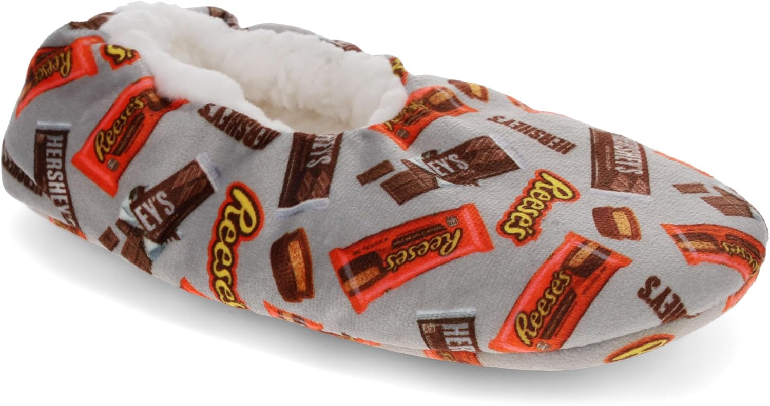 Amazon.com: HERSHEY'S Sock Slippers For Kids, Reese's Peanut Butter Cup ...