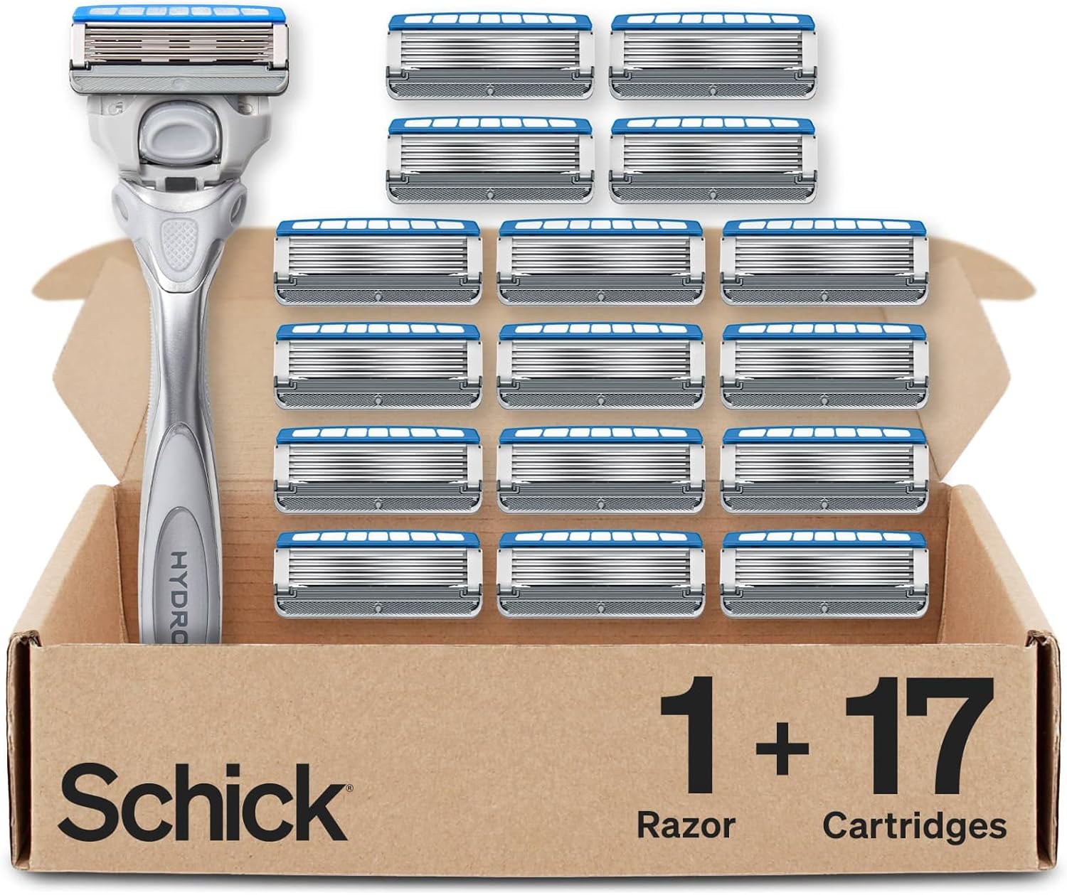 Schick Hydro 5 Razors for Men with 1 Razor Handle and 17 Razor Blades ...