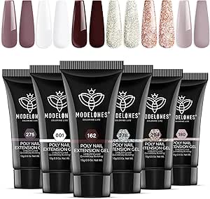 Modelones Polygel Set with 6 Kleuren Gel Nail Polish Gellak Set Quick ...