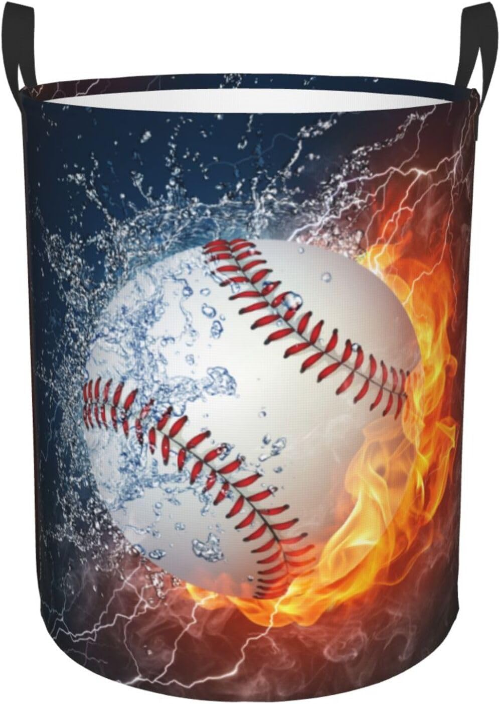 Amazon.com: Gbuzozie Sport Baseball Ball In Fire And Water Round ...