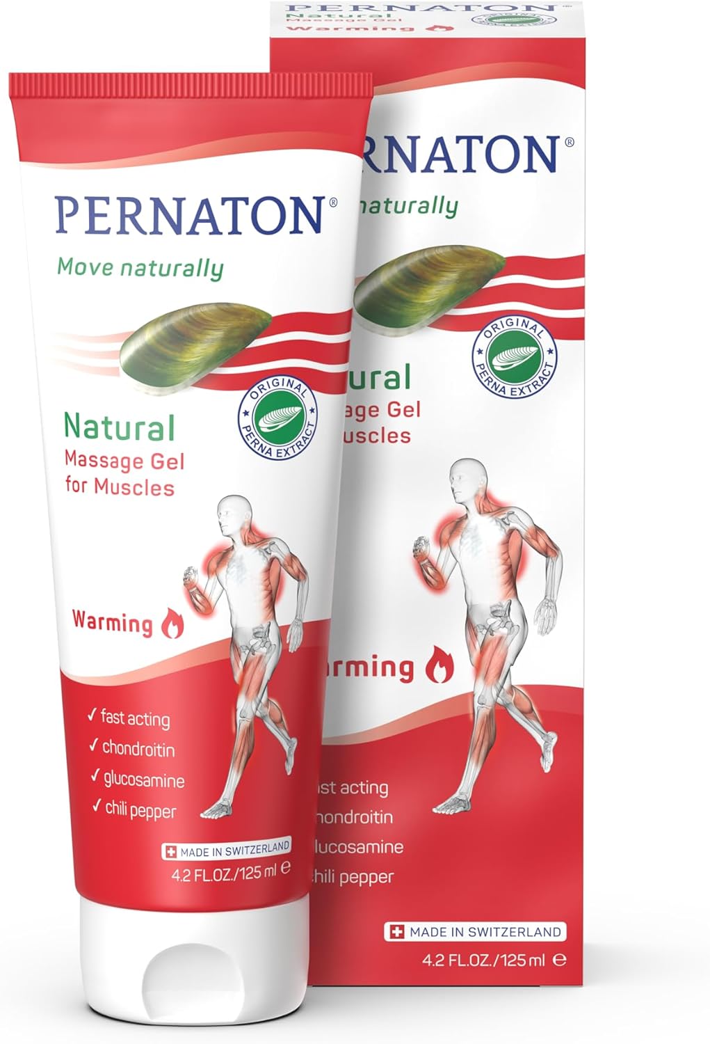 Pernaton Natural Warming Gel for Muscle Massage, Green Lipped Mussel ...