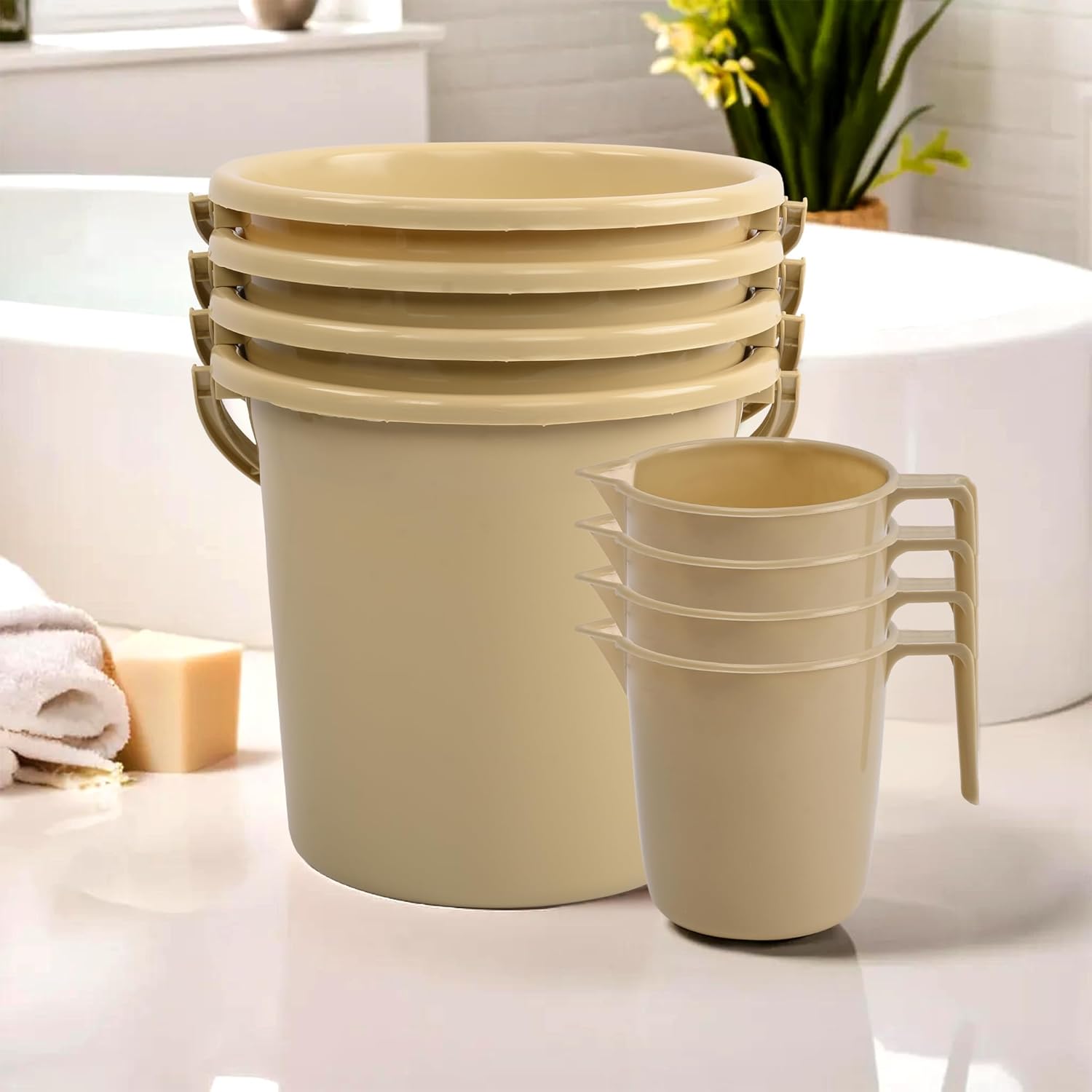 Kuber Industries Set of 8 Bathroom Combo Set | Bathing Set | Bathware ...