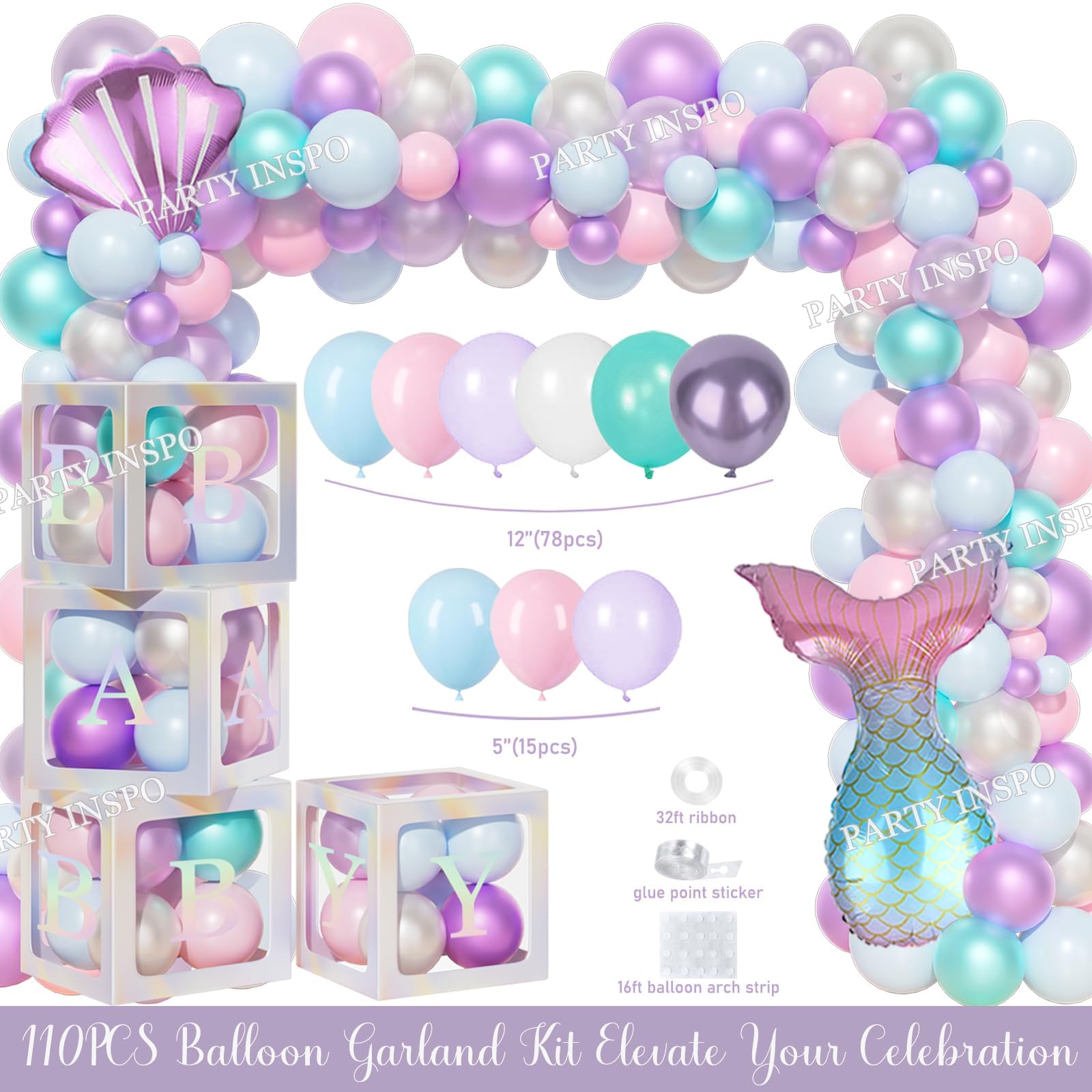 Mermaid Baby Shower Girl