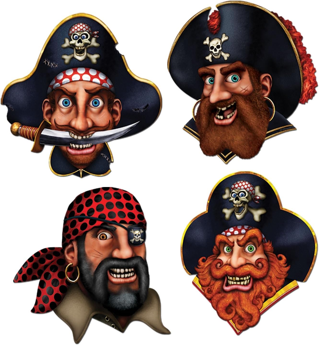 Amazon.com: Pirate Crew Cutouts (4/Pkg) : Home & Kitchen