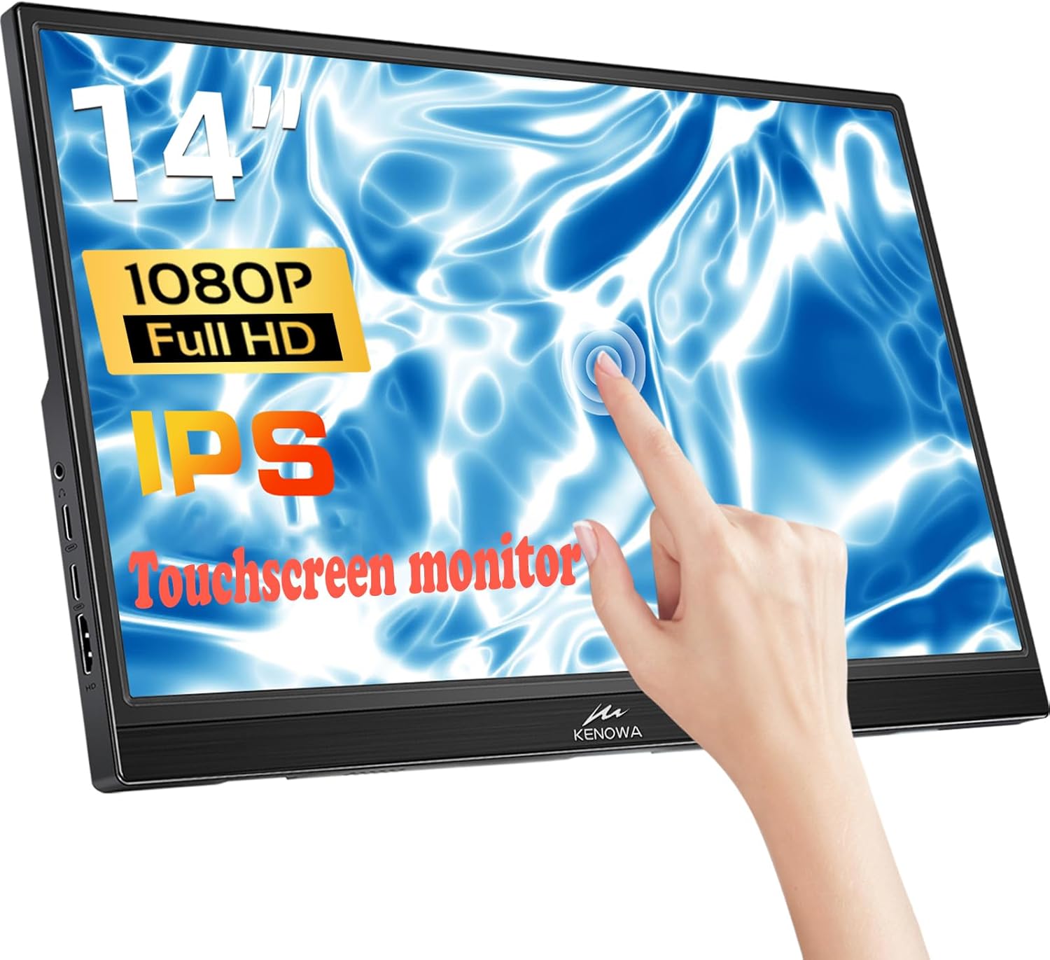 Amazon.com: Kenowa Touchscreen Portable Monitor, 14 Inch FHD 1080P IPS ...