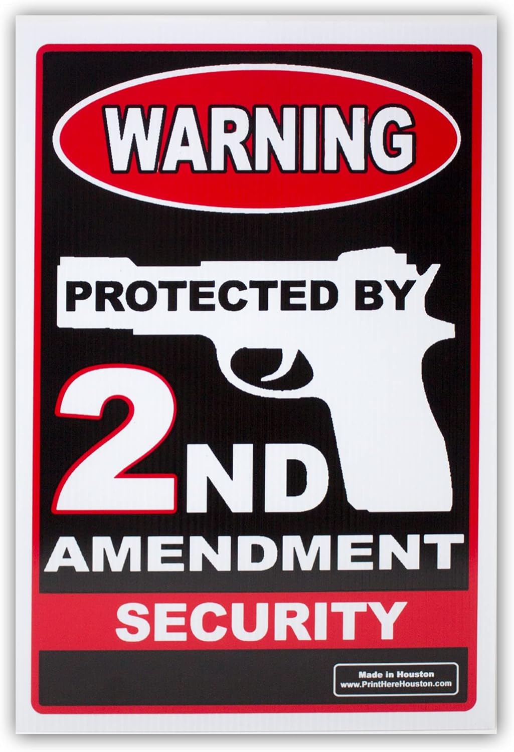 Amazon.com : VIBE INK 12" x 18" Warning Protected by 2nd Amendment ...