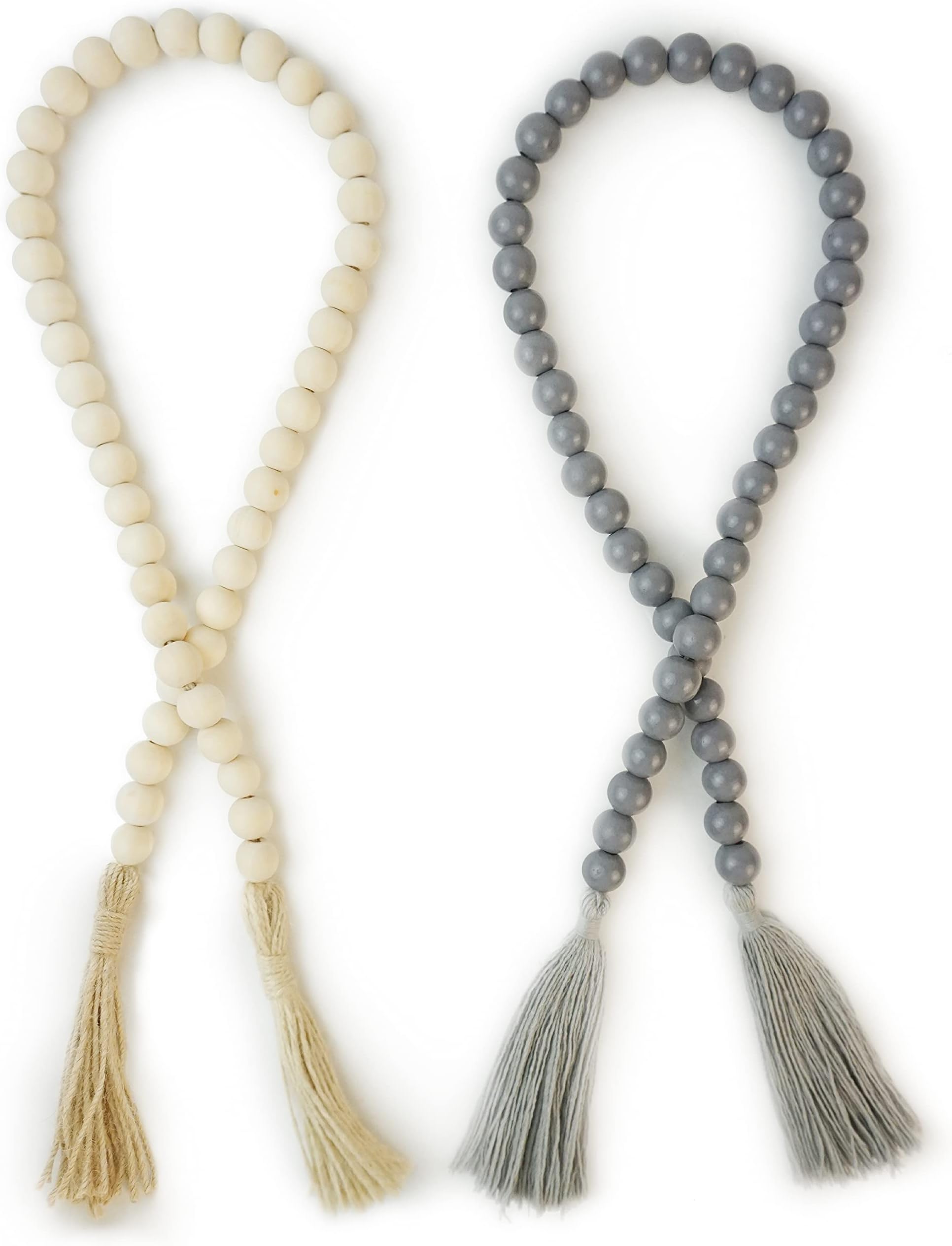 Amazon.com: Decorative Wood Chain link and 56" Beads Garland Set ...