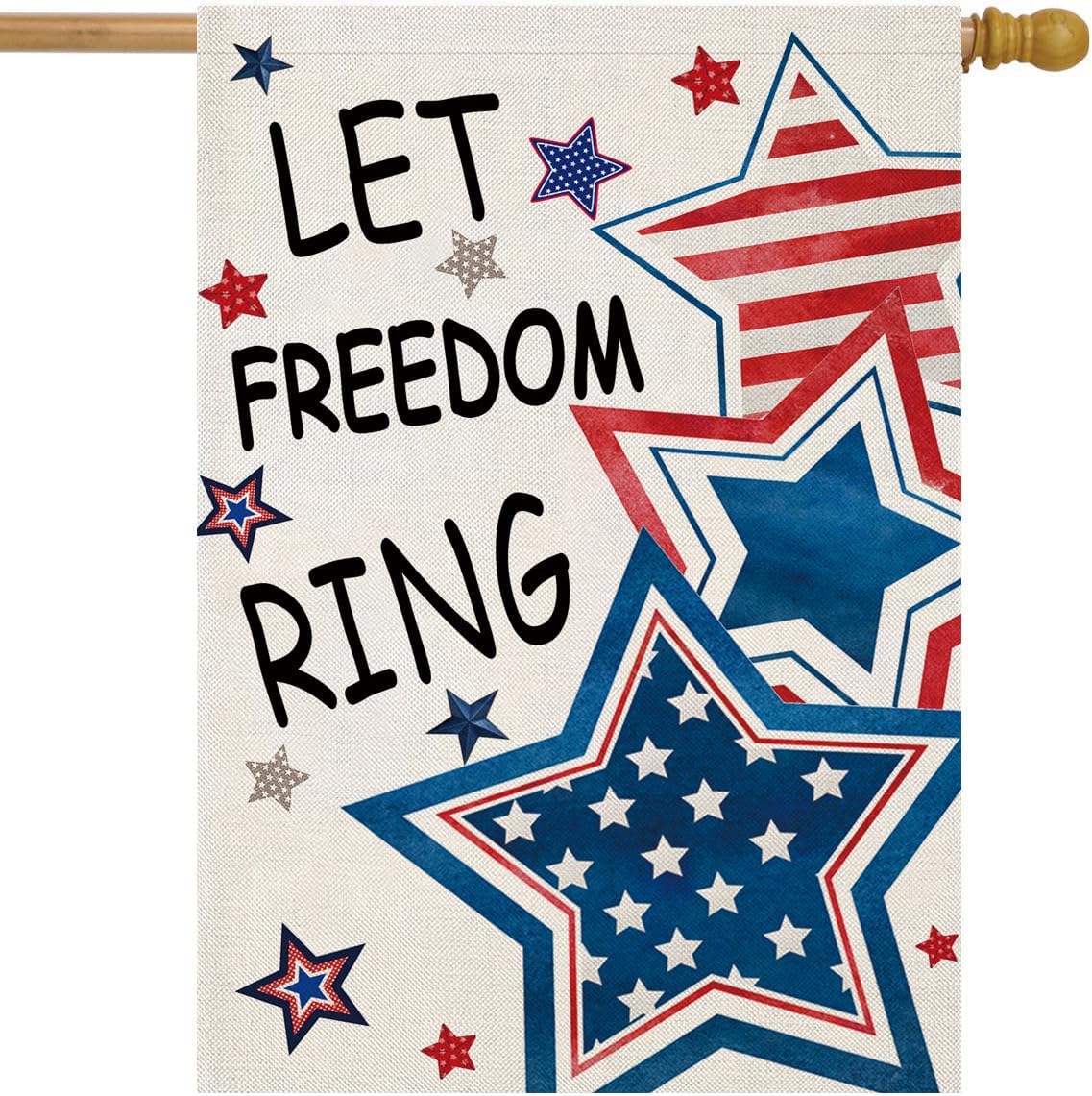 Amazon.com : Fapulee Patriotic Garden Flags for Outside, 4th of July ...