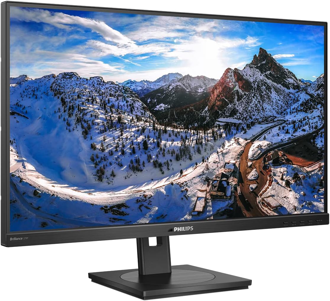 PHILIPS 279P1-27 Inch 4K Monitor, 60Hz, 4ms, IPS, USB-C Dock, Height ...