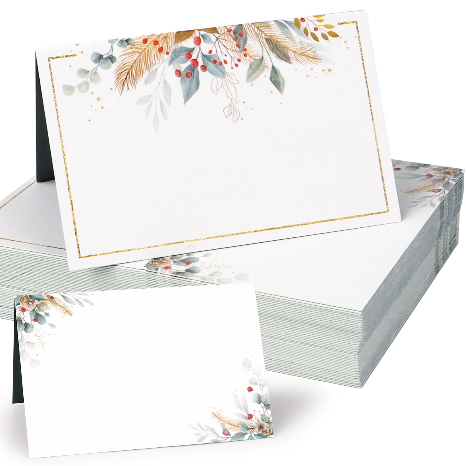 50 Pcs Christmas Place Card Table Seating Cards Wedding Paper Name ...