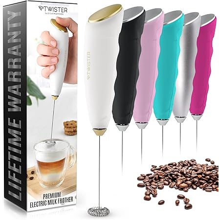 Amazon.com: Electric Milk Frother Handheld, Battery Operated Whisk ...