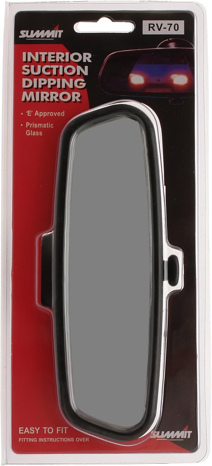 Summit RV-70 Interior Dipping Rear View Mirror with Suction Pad, 19 x 6 ...