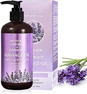 Amazon.com : Lavender Massage Oil for Calming, Soothing and Relaxing ...
