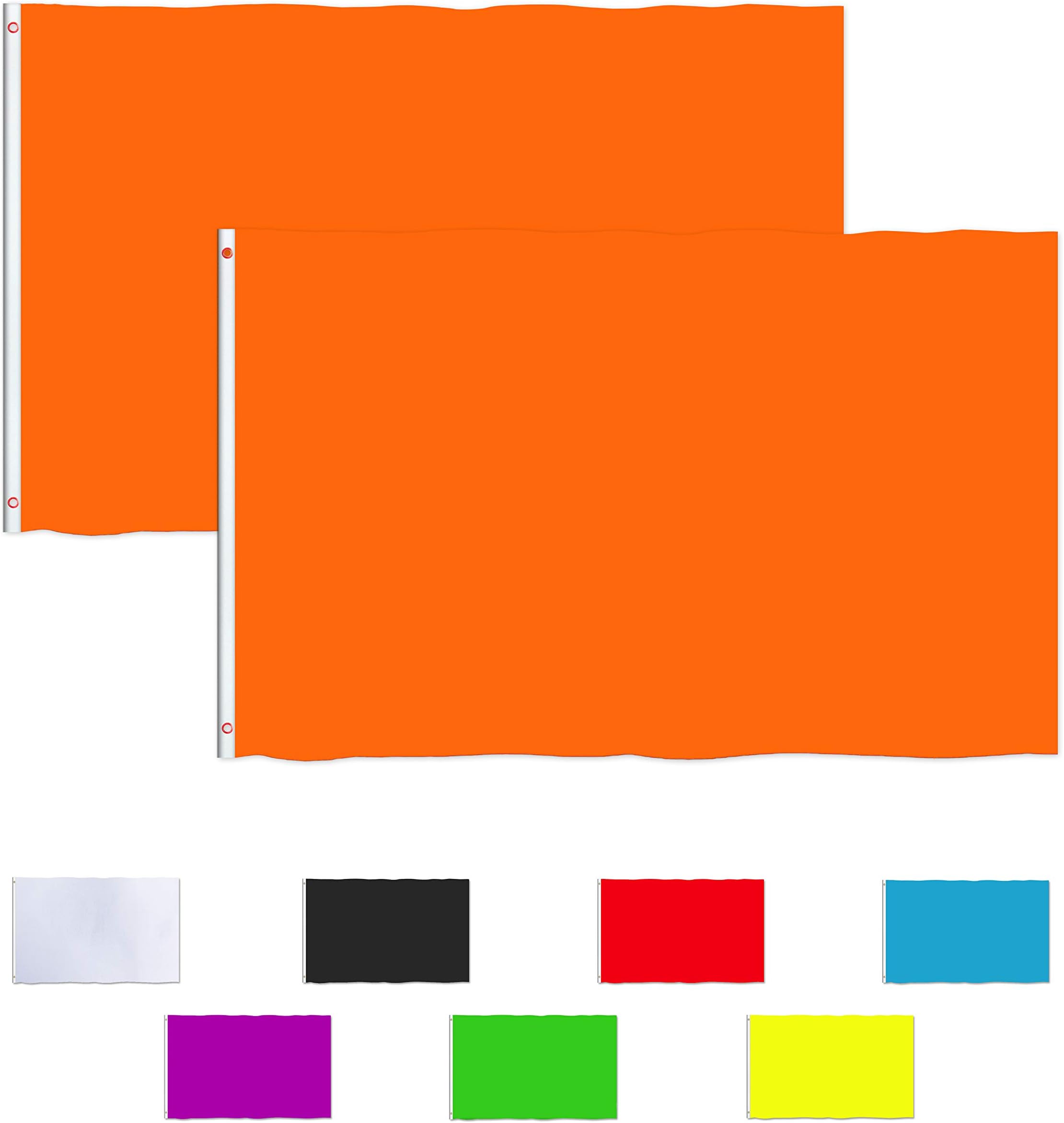 Amazon.com : Consummate Solid Orange Flag 3x5 Foot Plain Orange Flags ...