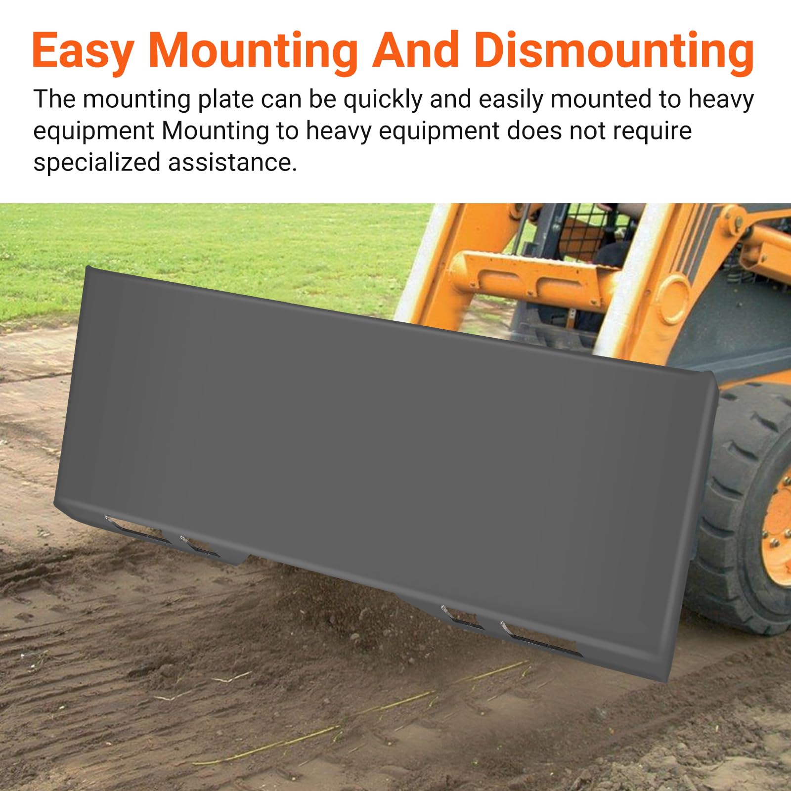 Snapklik.com : 1/4" Skid Steer Attach Plate, Universal Quick Mount ...