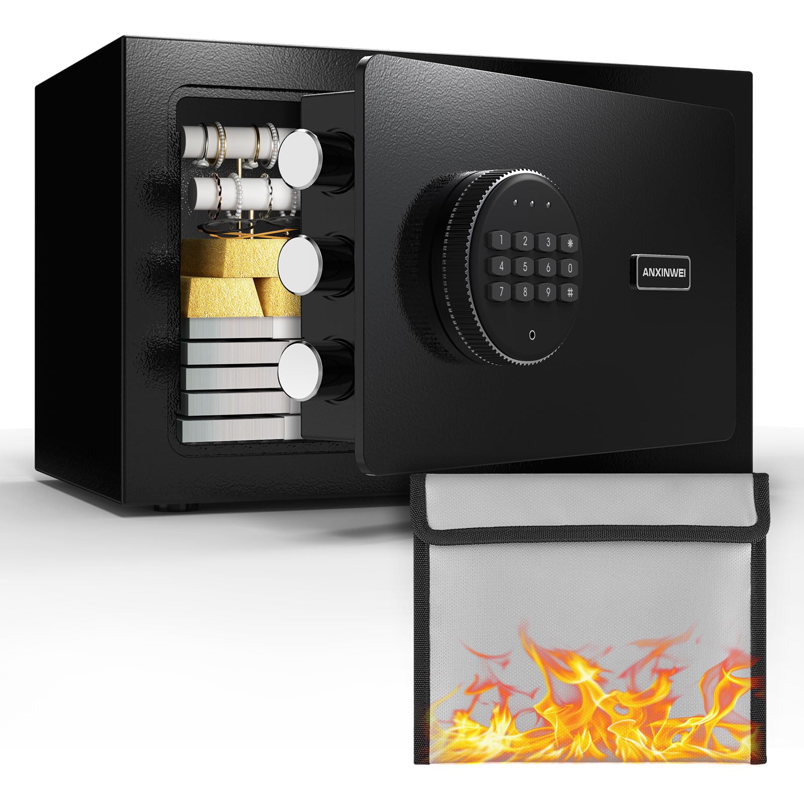 Small Safe Box, Home safe, Small Fireproof Safe for Home, Digital ...
