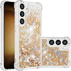 Amazon.com: Eilkmcre for Samsung Galaxy S24 Plus 5G Case, Glitter Cute Bling Sparkle Flowing ...