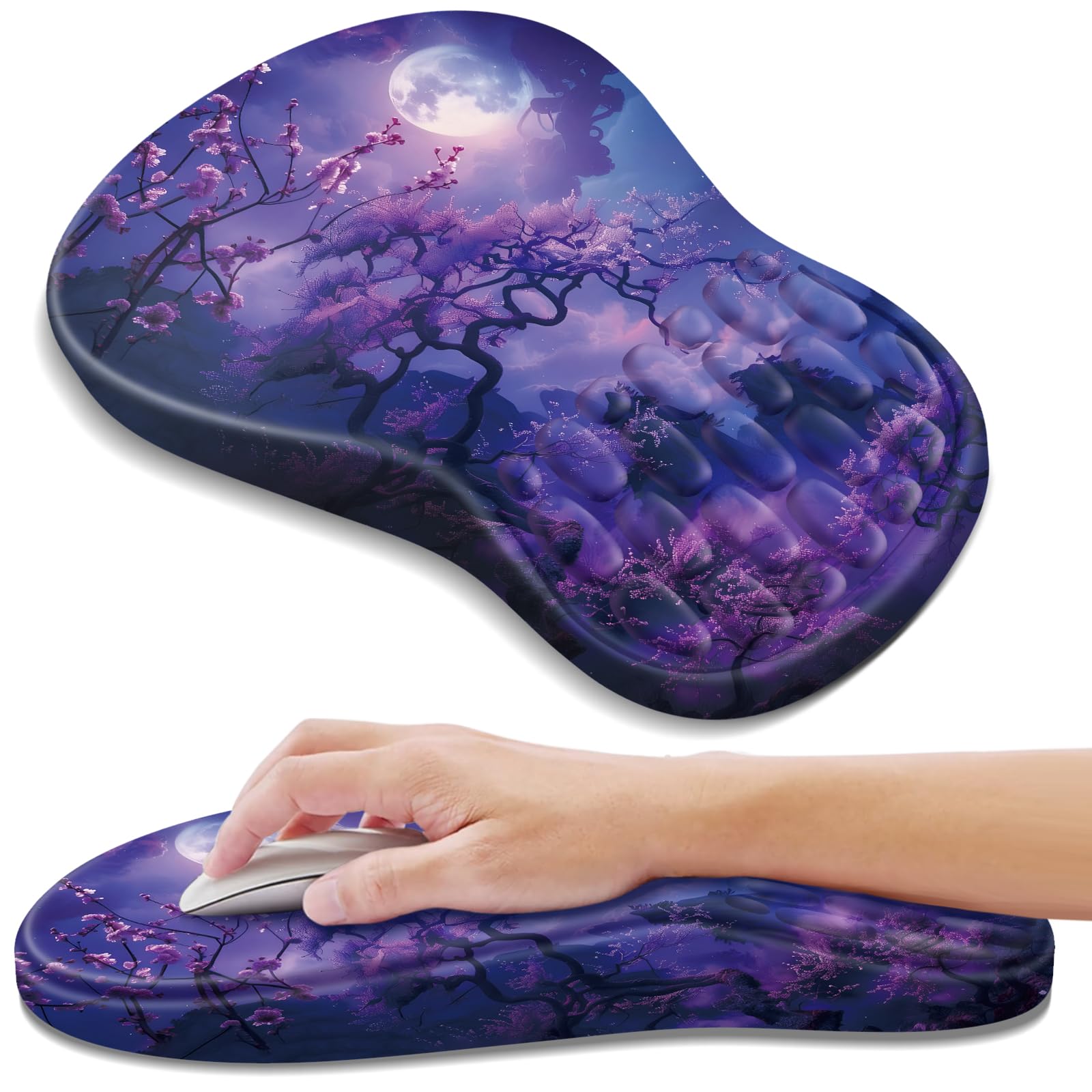 Amazon.com: YIWEI Ergonomic Mouse Pad with Wrist Rest Support, Mousepad ...