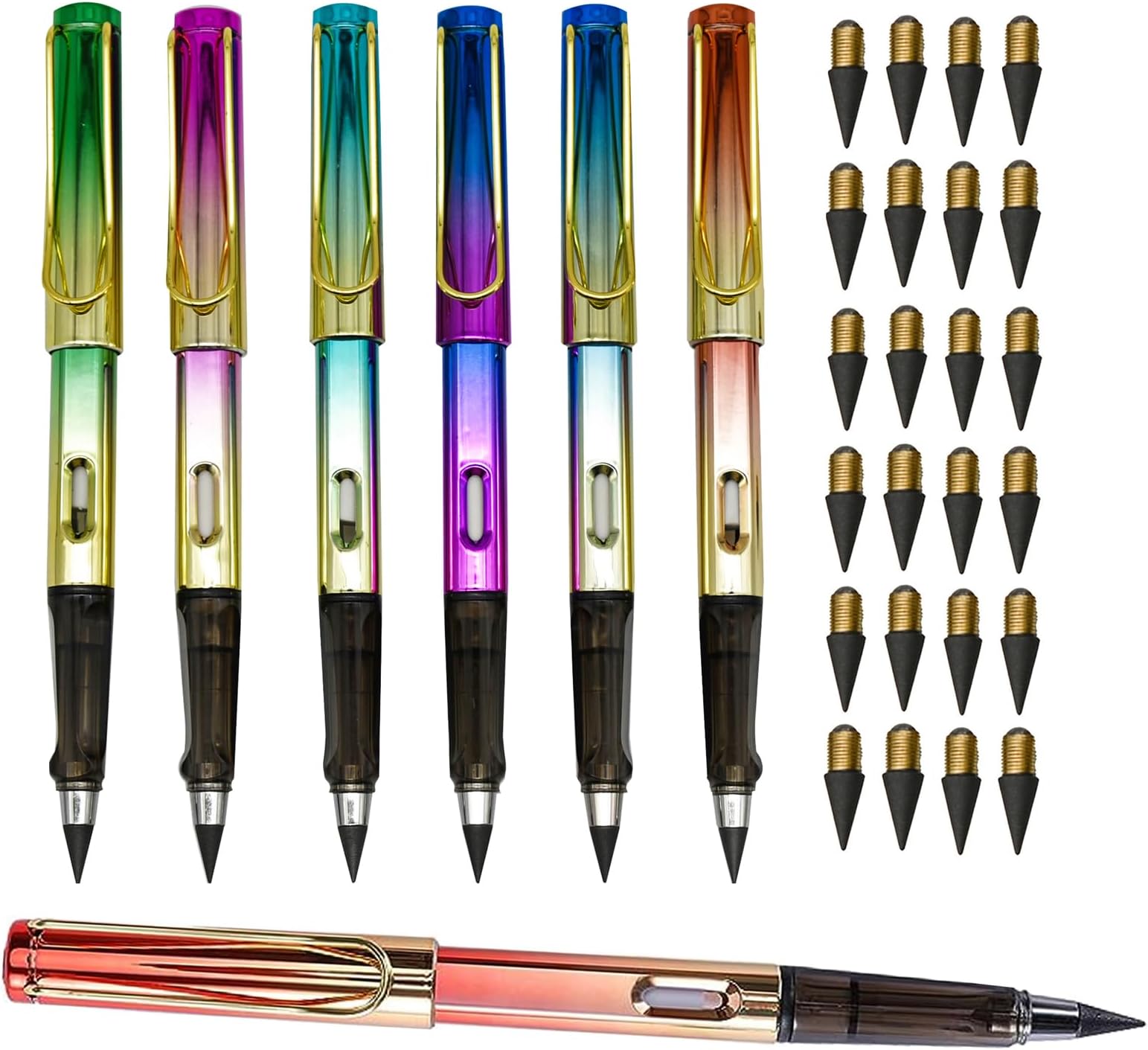 Amazon.com : Lopenle 46pcs Dazzling Eternal Pencils Infinity Inkless ...