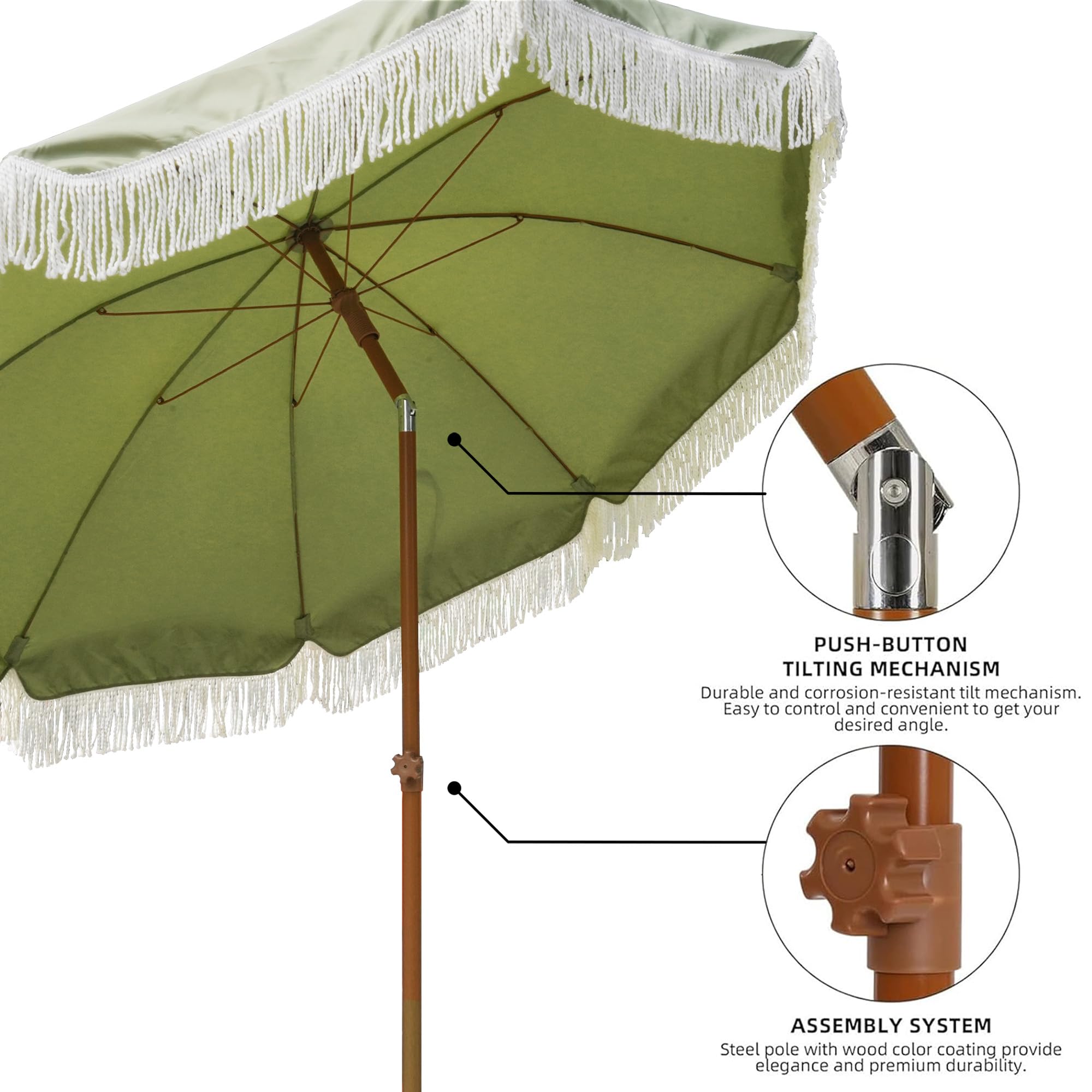 Snapklik.com : AMMSUN 7ft Patio Umbrella
