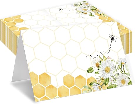 Amazon.com: Bumble Bee Place Cards, Honey Bee Table Place Cards For ...
