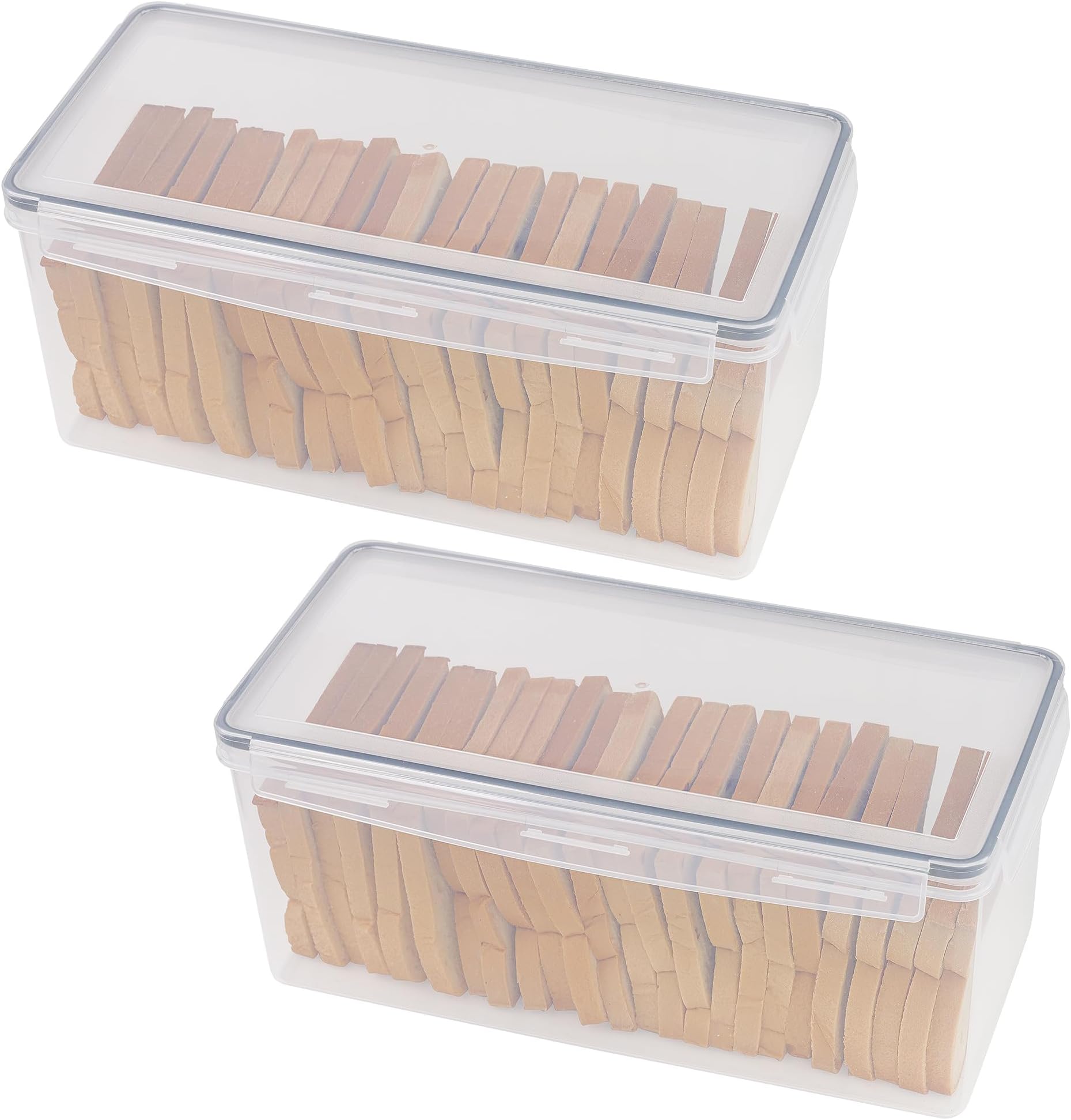 Amazon.com: TIDTALEO Bread Storage Box Clear Cake Containers Container ...