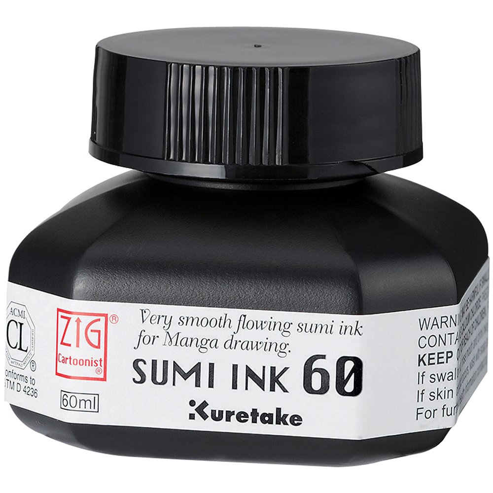 Zig Sumi Cartoonist Highly Opaque Pen Ink (Black) : Amazon.in: Office ...