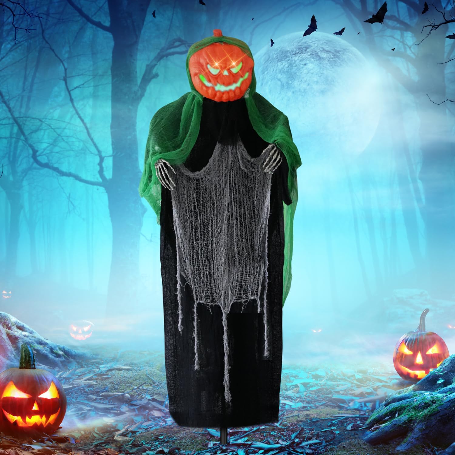 Amazon.com: WELL WITHYOU Halloween Animated Grim Reaper Decoration with ...