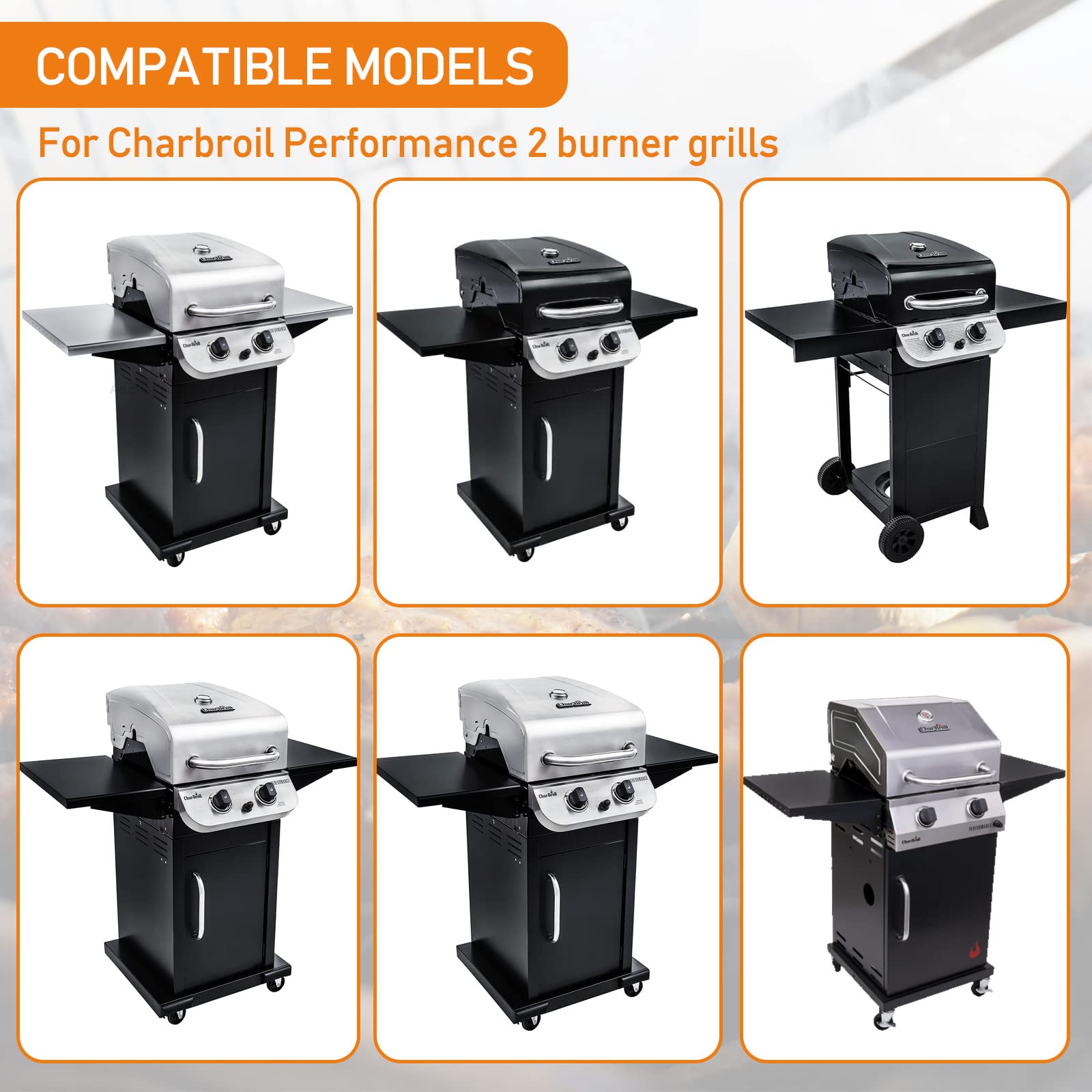 Hisencn Grill Grates 18 Inch for Charbroil Performance 2 Burner Grills ...