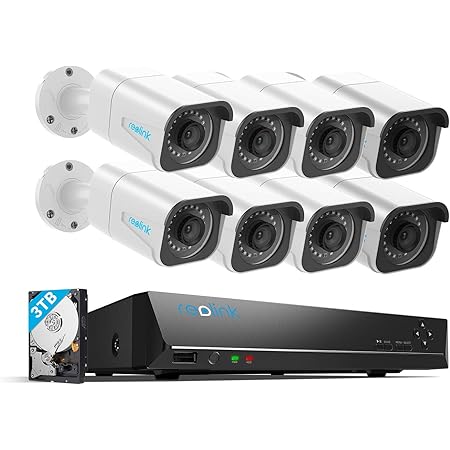 Amazon.com : REOLINK 4K Security Camera System, RLK16-810B8-A 8pcs H ...