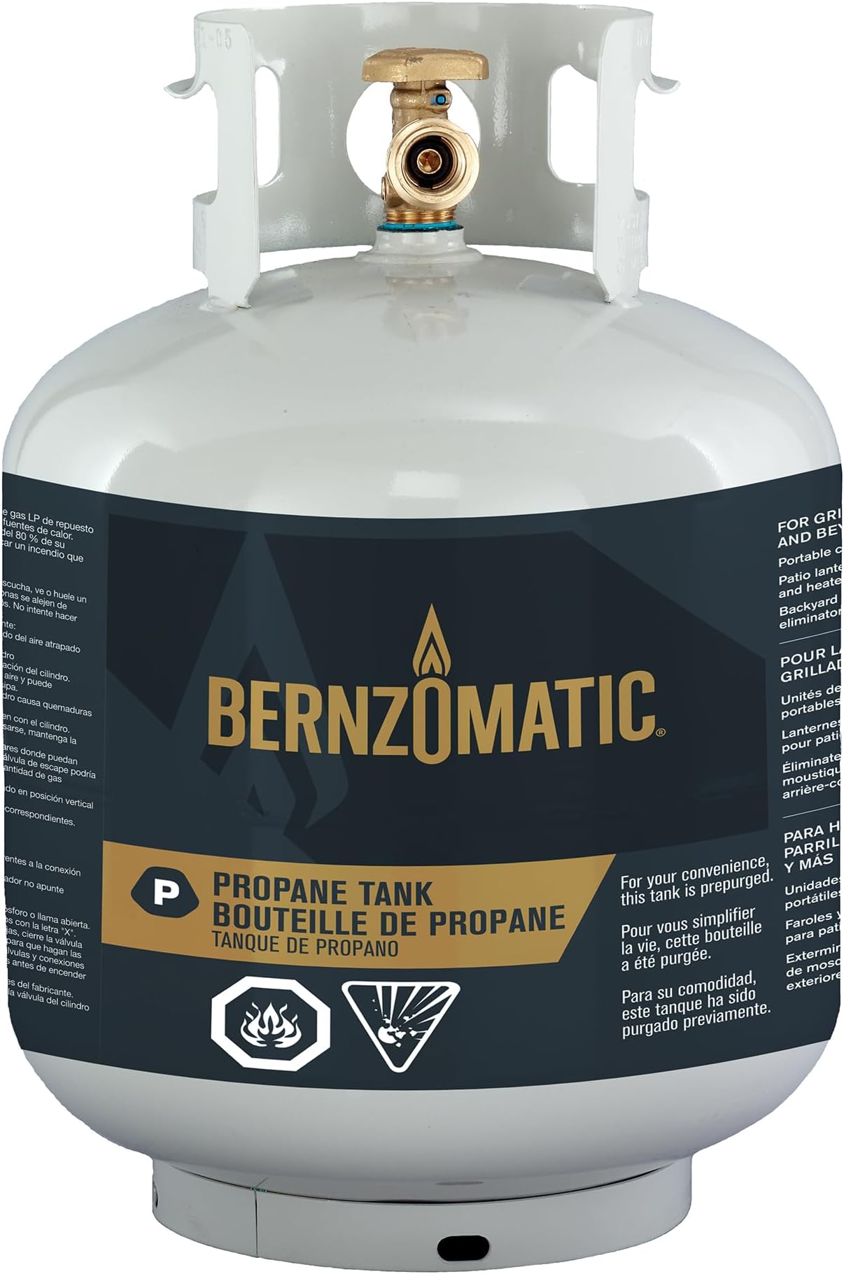 Amazon.com : Flame King 20-Pound Steel Propane Tank Cylinder with Type ...