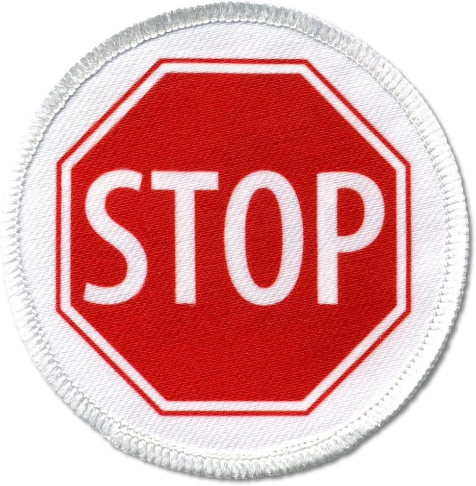 Amazon.com: Creative Clam Service Dog Red Stop Sign Symbol 2.5 Inch Sew ...
