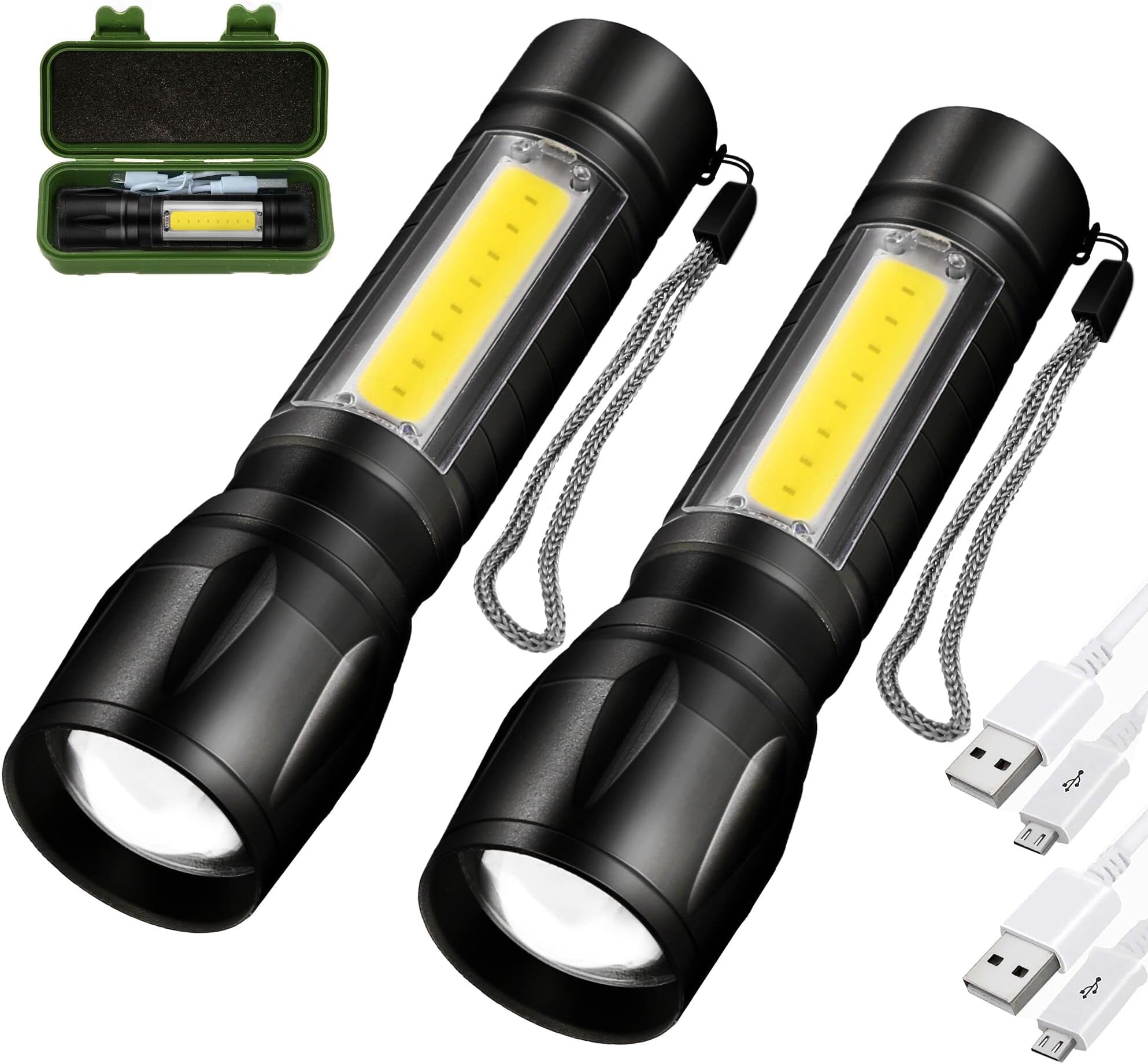 ONEVER Rechargeable Work Light, LED Torch Portable Inspection Lamps 360 ...