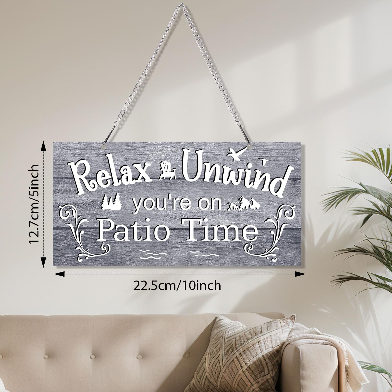 Snapklik.com : Hotop 10 X 5 Inch Outdoor Patio Sign Decoration Metal ...