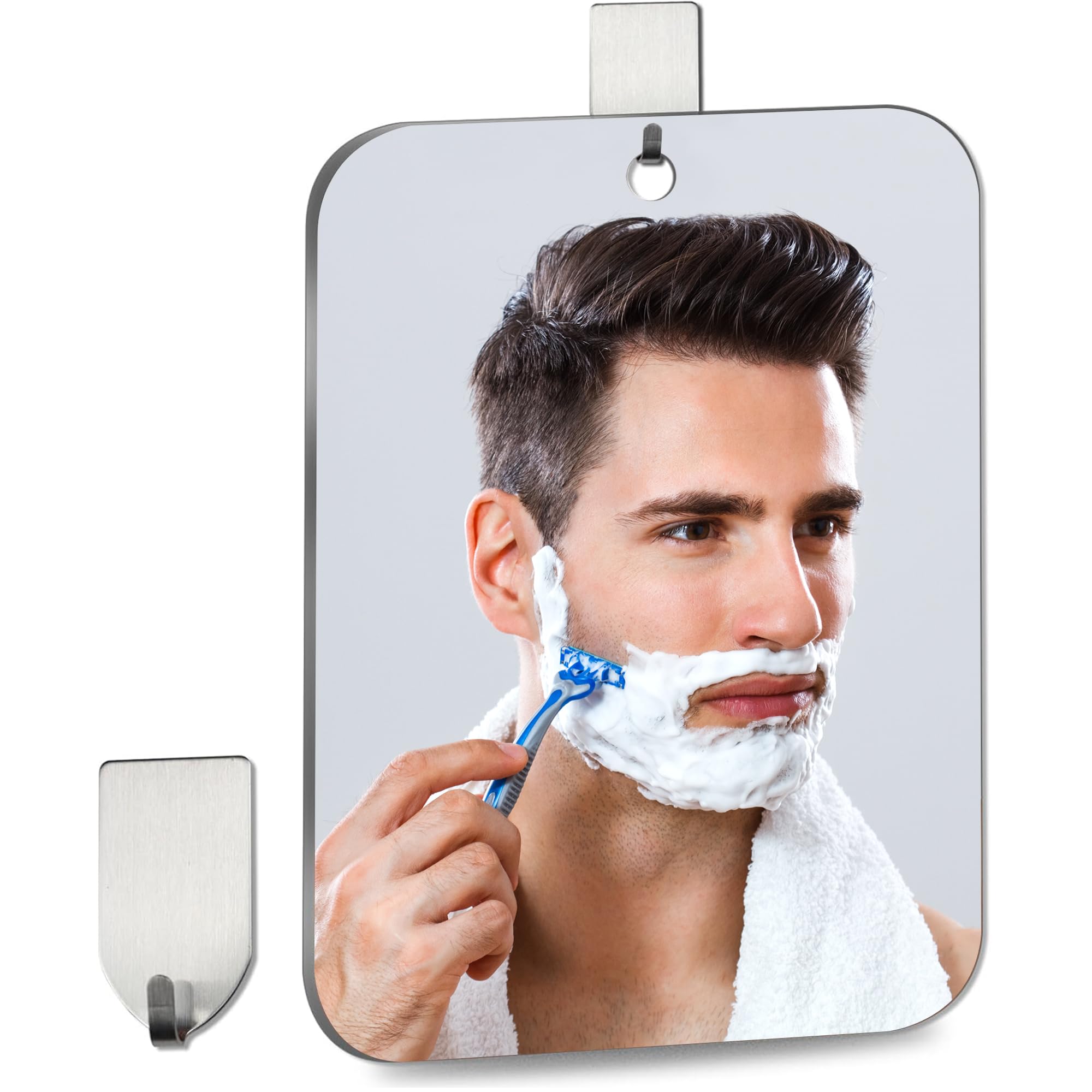 Amazon.com: BQRIS Shower Mirror No Fog Shaving Mirror 6"x8", Anti-Fog ...